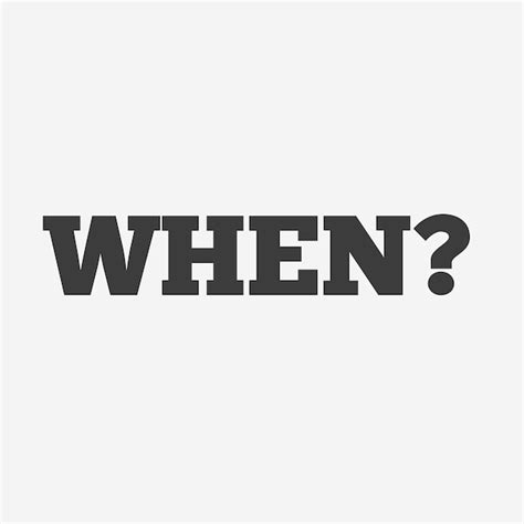 Quand Question Lettrage Concept Design Illustration Vectorielle