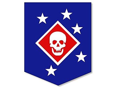 Blue Marsoc Marine Raiders Skull And Stars Logo Sticker Us U S