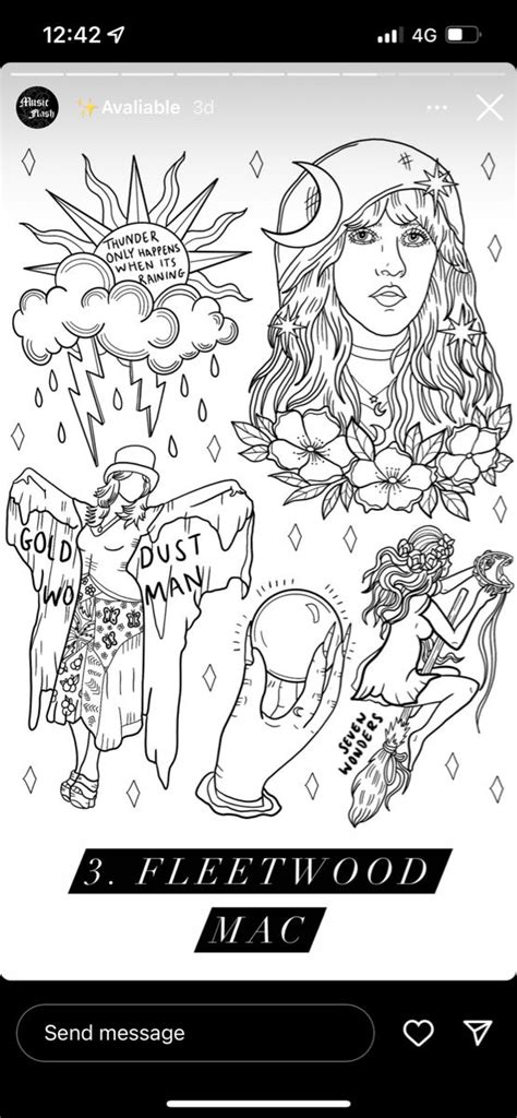 Fleetwood Mac Music Tattoos Dope Tattoos Silouette Tattoo