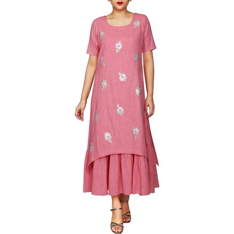 Pink MALMAL TADKA PRIYANKA KHOSLA Two Layer Tunic Set At Rs Unit In Chandigarh