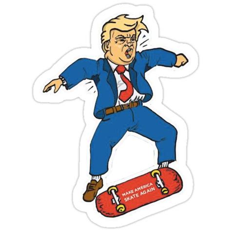 Make America Skate Again X Dump Trump Stickers By Dumptrump Redbubble