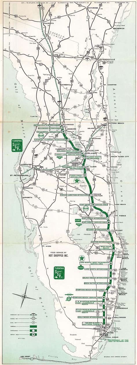 Florida Turnpike Fast Safe Geographicus Rare Antique Maps