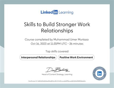 Muhammad Umer Murtaza On Linkedin Certificate Of Completion