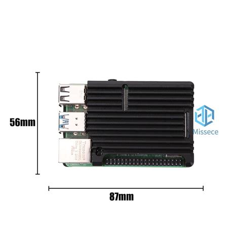 ตู ้ เคสอลูมิเนียม เครื ่ องมือเข ้ ากันได ้ กับ Raspberry Pi 4 รุ ่ น B Misseceth