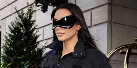 Kim Kardashian Wears Futuristic Sunglasses For A Day Out In Nyc Kim