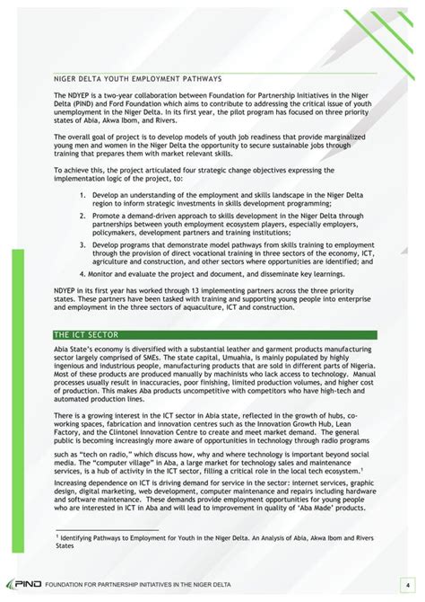 Niger Delta Youth Employment Pathways Case Study Ict Pdf