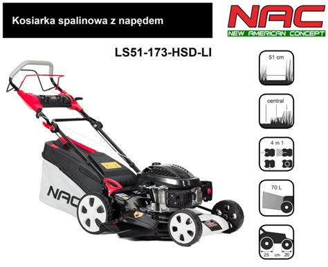 Kosiarka Spalinowa NAC LS51 173 HSd Li Moc 5KM Szer 51cm