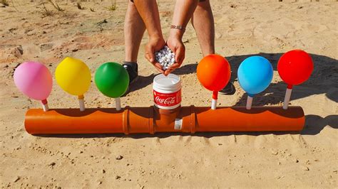 Experiment Coca Cola Vs Mentos And Balloon Youtube