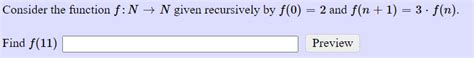 solved consider the function f n→n given recursively by