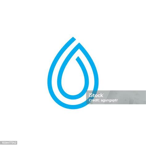 水滴線徽標或圖示向量設計範本向量圖形及更多水滴圖片 水滴 水 商標 Istock