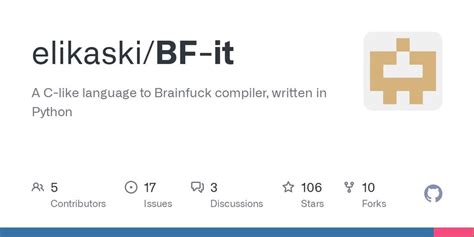 Langage De Type C Pour Le Compilateur Brainfuck Rprogramming