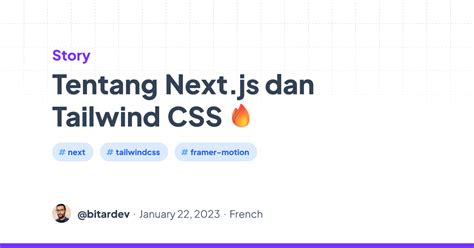 Tentang Nextjs Dan Tailwind Css 🔥 — Ucef · Front End Developer