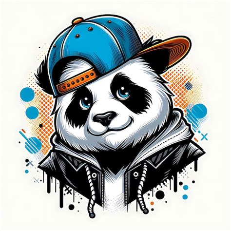 Premium Photo Cute Panda Wearing A Baseball Cap