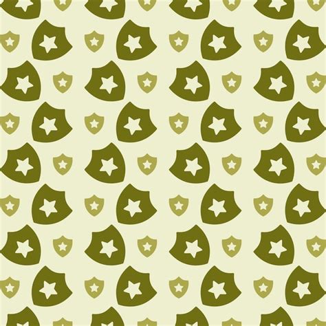 Premium Vector Police Badge Green Theme Trendy Repeating Pattern