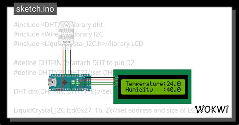 Dht To Lcd Wokwi Esp32 Stm32 Arduino Simulator