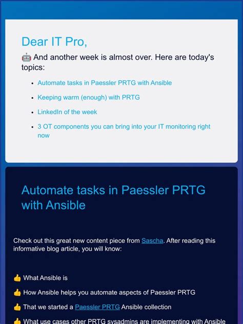 paessler automate tasks in paessler prtg with ansible milled