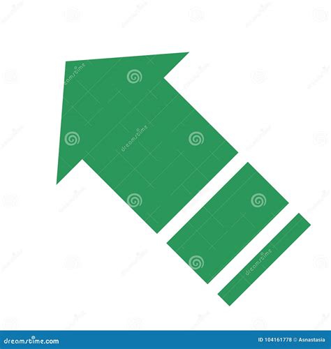 Pointer Arrow In Modern Flat Style Arrow Button Isolated On White