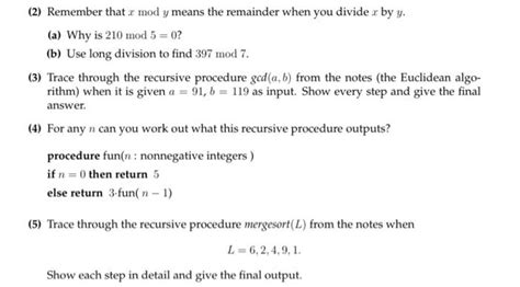 solved 2 remember that xmody means the remainder when you