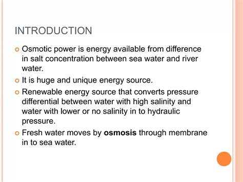 Osmotic Power Ppt