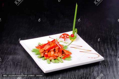 Xo酱爆猪颈肉中国菜系食品餐饮摄影素材汇图网