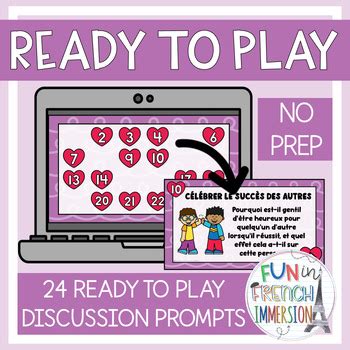 World Kindness Day CLICK COMPLETE Discussion Prompts FRENCH ENGLISH
