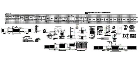 Different Construction Units Detai 2d View Cad Structural Block Autocad