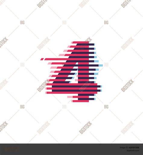 Number Four Logo Vector And Photo Free Trial Bigstock