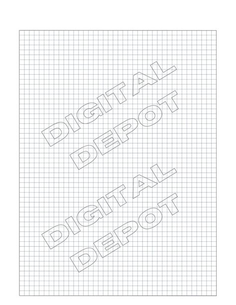 Graph Paper Printable Math Science Instant Download Etsy
