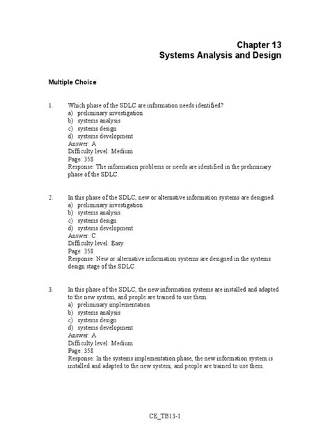 Chapter 13 Systems Analysis And Design Pdf Information Technology Management Systems Theory