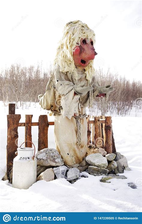 Statue D Un Troll Norv Gien Traditionnel En Norv Ge Fin Vers Le Haut