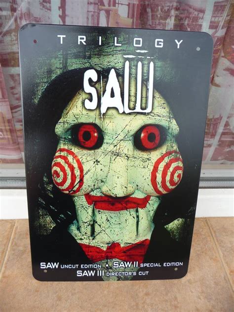 Метална табела филм Saw Убийствен пъзел психотрилър маската Рекламни продукти и съоръжен
