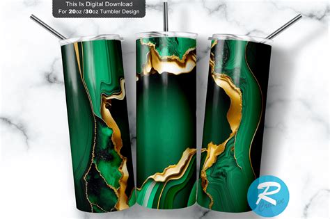 Emerald And Gold Agate Borders Graphic By Regulrcrative · Creative Fabrica