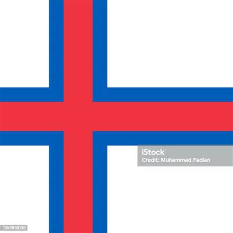 페로 제도 3d 스퀘어 컨트리 플래그 버튼 아이콘 0명에 대한 스톡 벡터 아트 및 기타 이미지 0명 3차원 형태 Faroe Islands Flag Istock