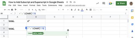 How To Add Subscript And Superscript In Google Sheets Layer Blog