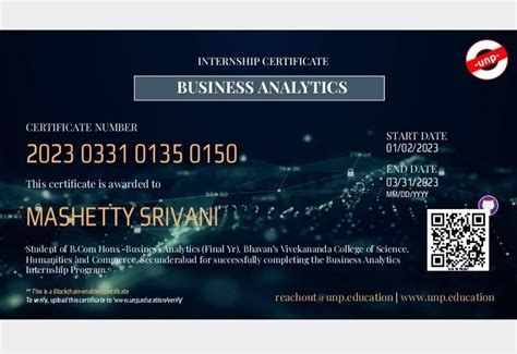 srivani mashetty on linkedin share internship businessanalytics