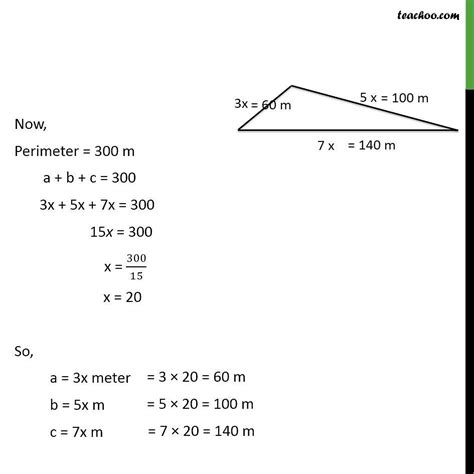 Example 3 The Sides Of A Triangular Plot Are In Ratio Examples