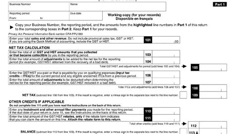 Hst Return Form ≡ Fill Out Printable Pdf Forms Online