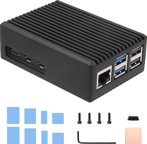 Jp Geekworm Raspberry Pi 5 ケース、受動冷却金属ケース＆アルミ合金ケース、ラズベイリーパイ5