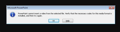 Mengatasi Powerpoint Cannot Insert A Video From The Selected File