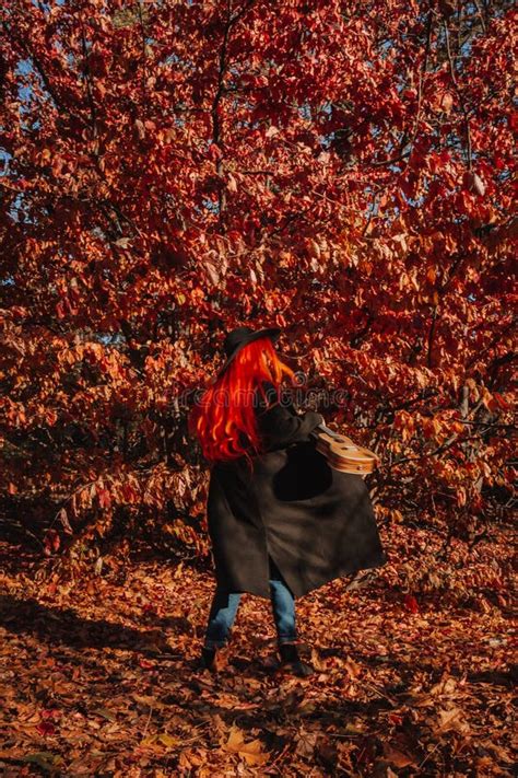 Beautiful Redhead Girl With Long Hair Perfect Woman Portrait On A