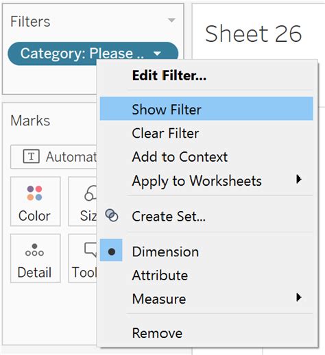 Using The Please Select Filter In Tableau