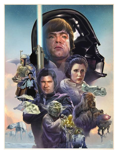 The Empire Strikes Back 40th Anniversary Print By Rocketraygun On