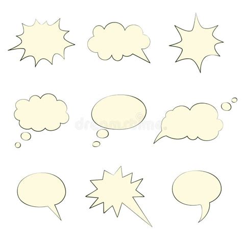 set of speech bubbles stock vector illustration of communication