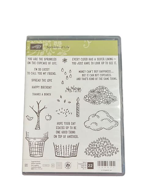 Stampin Up Sprinkles Of Life Cupcake Set Of 22 Clear Stamps Etsy