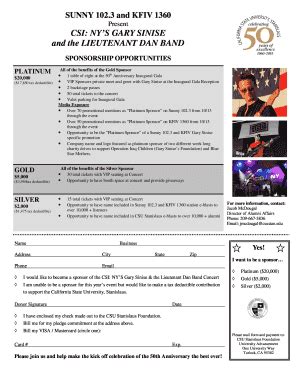 Fillable Online Csustan Sponsorship Form Pdf CSU Stanislaus Csustan