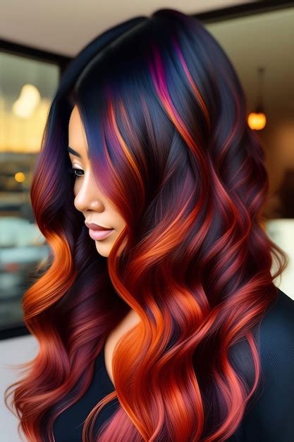 Red Purple Brown Hair