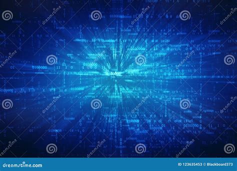 Background Of Binary Cloudscape Data Centric Sky Background Stock