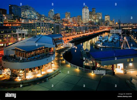 Seattle Waterfront And Skyline Stock Photo Alamy