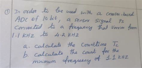 Solved In Order To Be Used With A Counter Based ADC Of Chegg Com