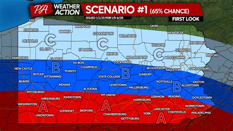 New Scenarios For Mondays Snowstorm Potential In Pennsylvania Final Call Snowfall Forecast